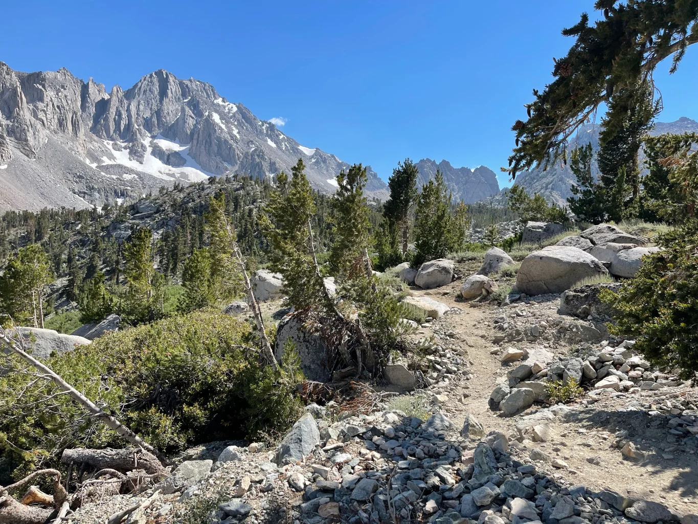 Backpacking Kearsarge Pass to Matlock and Kearsarge Lakes